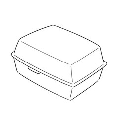 Set foam container Royalty Free Vector Image - VectorStock