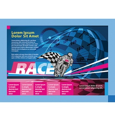Racing poster template Royalty Free Vector Image