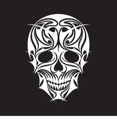 Scull portrait silhouette in contrast backlight Vector Image