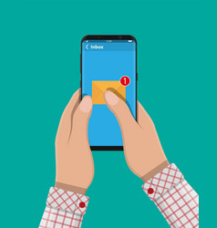 Paper envelope letter with counter notification Vector Image