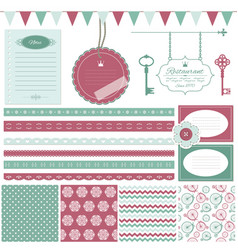 Scrap book set Royalty Free Vector Image - VectorStock