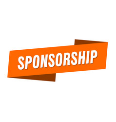 Sponsorship banner template sponsorship ribbon Vector Image
