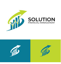 Financial management logo Royalty Free Vector Image