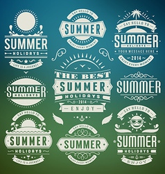 Retro summer design elements Royalty Free Vector Image