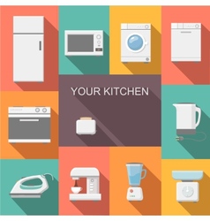 Household appliances icons Royalty Free Vector Image
