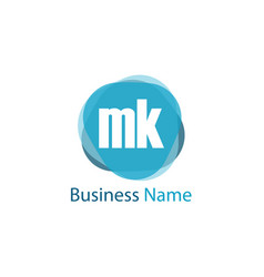 Initial letter mk logo template design Royalty Free Vector