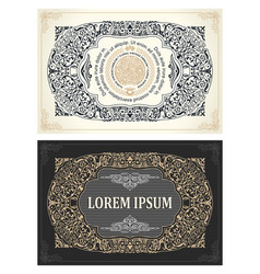 Vintage set retro cards template greeting Vector Image