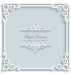 Square paper frame Royalty Free Vector Image - VectorStock