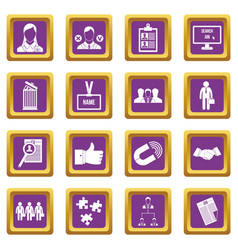 Human resource management icons many colors set Vector Image