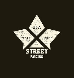 Retro car logo template design vintage logo style Vector Image