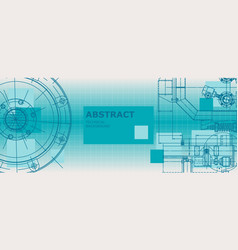 Mechanical engineering drawing abstract drawing Vector Image