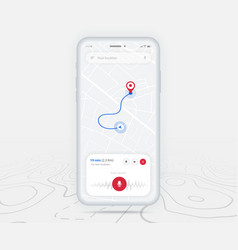 Map gps navigation ux ui concept smartphone Vector Image