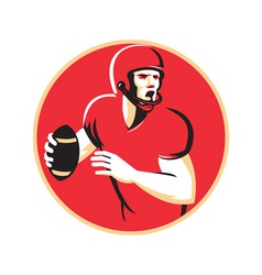 American quarterback football player passing Vector Image