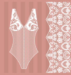 Body lingerie lacy beautiful Royalty Free Vector Image