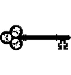 Skull crossbones minimalist line icon Royalty Free Vector