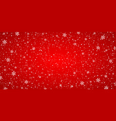 Snow red background christmas snowy winter design Vector Image