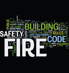 Fire Safety Checklist for Home Word Cloud Concept Vector Image