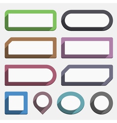 Flat blank web icon color round button Royalty Free Vector