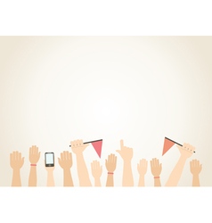 Abstract Hands Up Background Royalty Free Vector Image