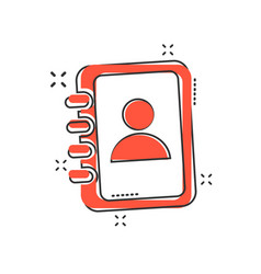 Cartoon address book icon in comic style email Vector Image