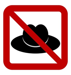 No hat sign Royalty Free Vector Image - VectorStock
