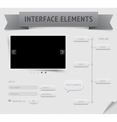 User interface elements Royalty Free Vector Image