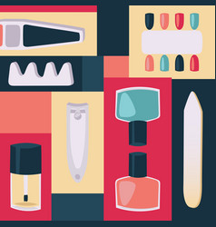 Set of tools for manicure Royalty Free Vector Image