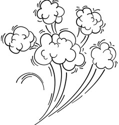 Speed cloud motion effect cartoon comic line Vector Image