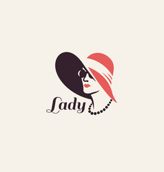 Lady logo Royalty Free Vector Image - VectorStock