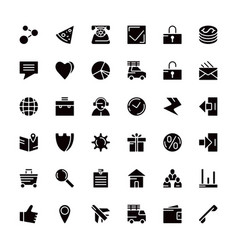 Navigation online store and business icons Vector Image
