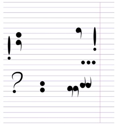 Punctuation marks Royalty Free Vector Image - VectorStock