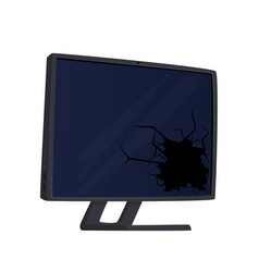 Computer monitor cartoon isolated Royalty Free Vector Image