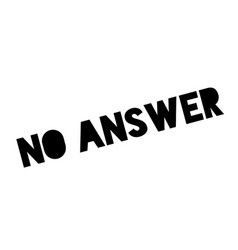 No answer rubber stamp Royalty Free Vector Image