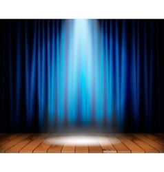 Theater stage with wooden floor Royalty Free Vector Image