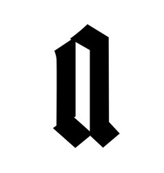 Letter a in gothic style alphabet symbol Vector Image