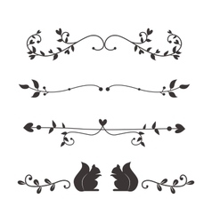 Text separators decoration set Royalty Free Vector Image