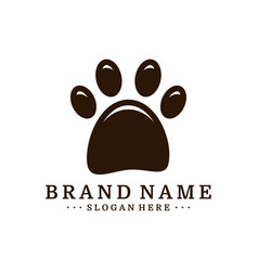 Dog foot logo design template icon logo Royalty Free Vector