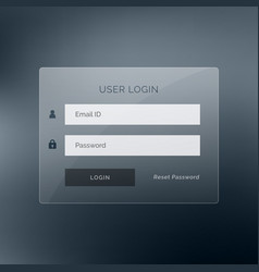 Modern login template form ui design Royalty Free Vector