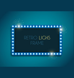 Retro light bulb frame drawn in vintage style Vector Image