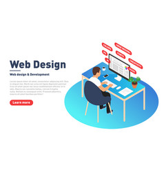Web development design concept Royalty Free Vector Image