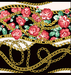 3d gold flowers seamless pattern Royalty Free Vector Image