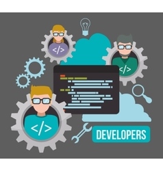 Web developer design Royalty Free Vector Image