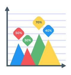 Mountain graph Royalty Free Vector Image - VectorStock