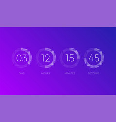 Countdown clock on orange gradient background Vector Image