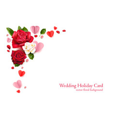 Greeting card with rose Royalty Free Vector Image