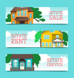 House rent banner home selection building Vector Image