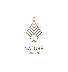 Abstract symbol of tree and water Royalty Free Vector Image