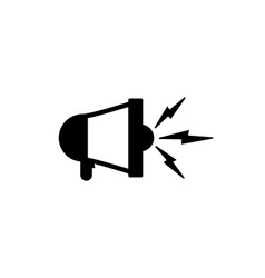 Megaphone or loudspeaker icon in black color Vector Image