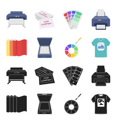 Scanner color palette and other equipment Vector Image