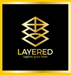 Layer app logo Royalty Free Vector Image - VectorStock